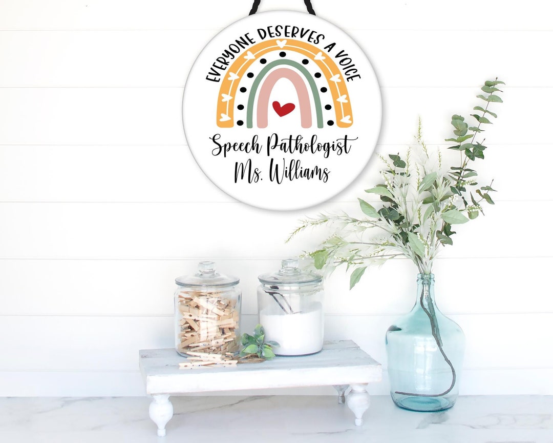 Speech Pathologist Personalized Sign. Speech Pathologist Gift Perfect ...