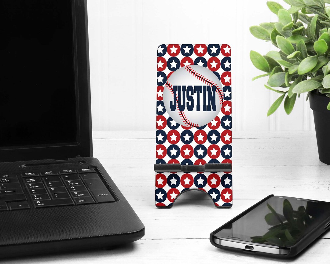 Baseball Cell Phone Stand. Custom Baseball Gift, Fits Most Cell Phones ...
