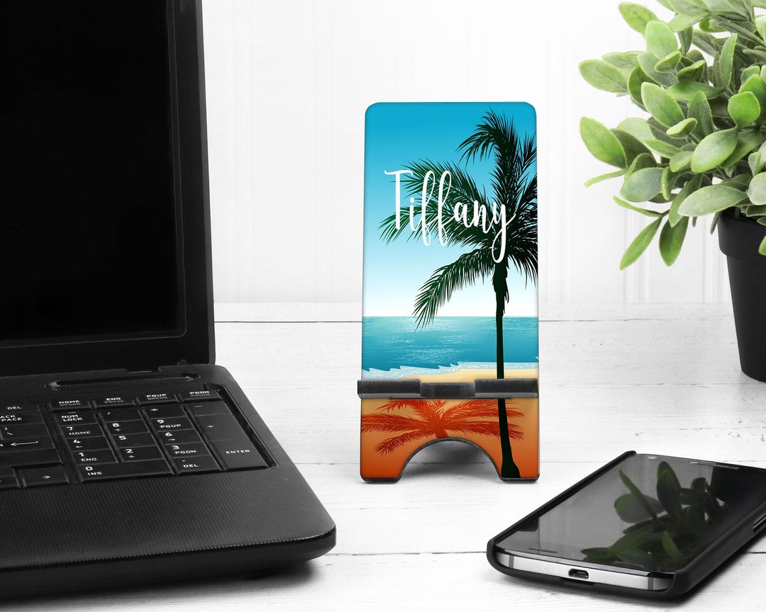 Palm Tree Phone Stand. Custom Beach Themed Gift. - Etsy