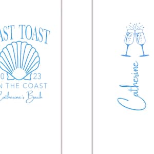 Beach Bachelorette or Birthday Favors. Last Toast on the Coast! Coastal ...