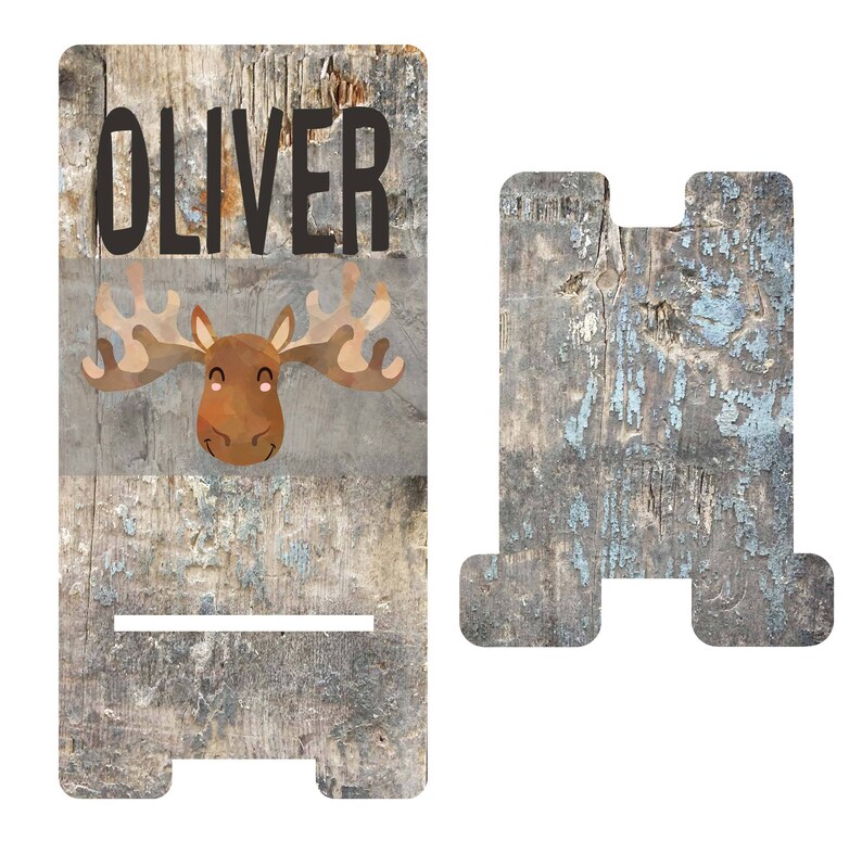 Moose Personalized Phone Stand. Moose Cell Stand Boys Cell - Etsy
