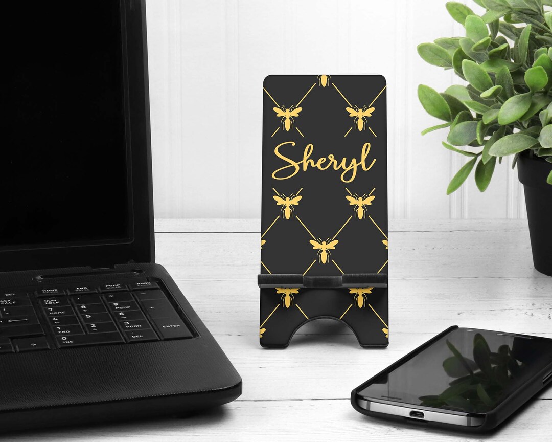 Bees Cell Phone Stand. Custom Queen Bee Phone Stand. Personalized Queen ...