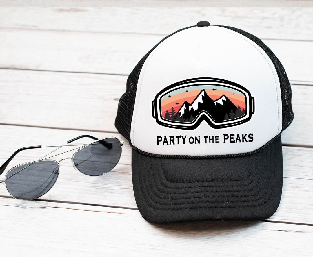 Ski Party Hats | Ski Birthday Trucker Hats | Ski Party Trucker Hats ...