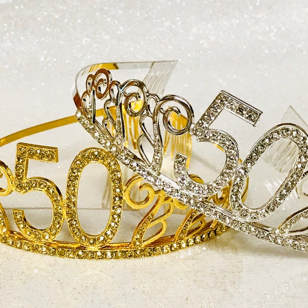 50th Birthday Crown - Etsy