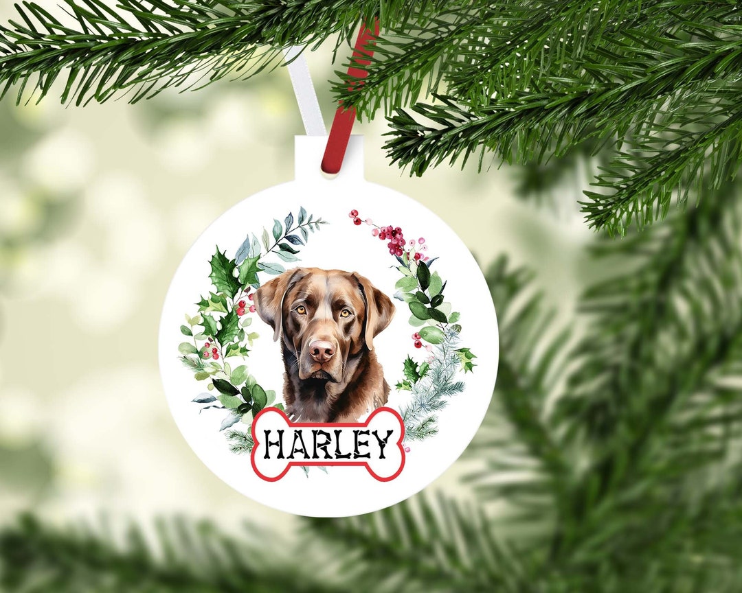 Chocolate Lab Ornaments. Personalized Gift for the Lab Lover! Labrador ...