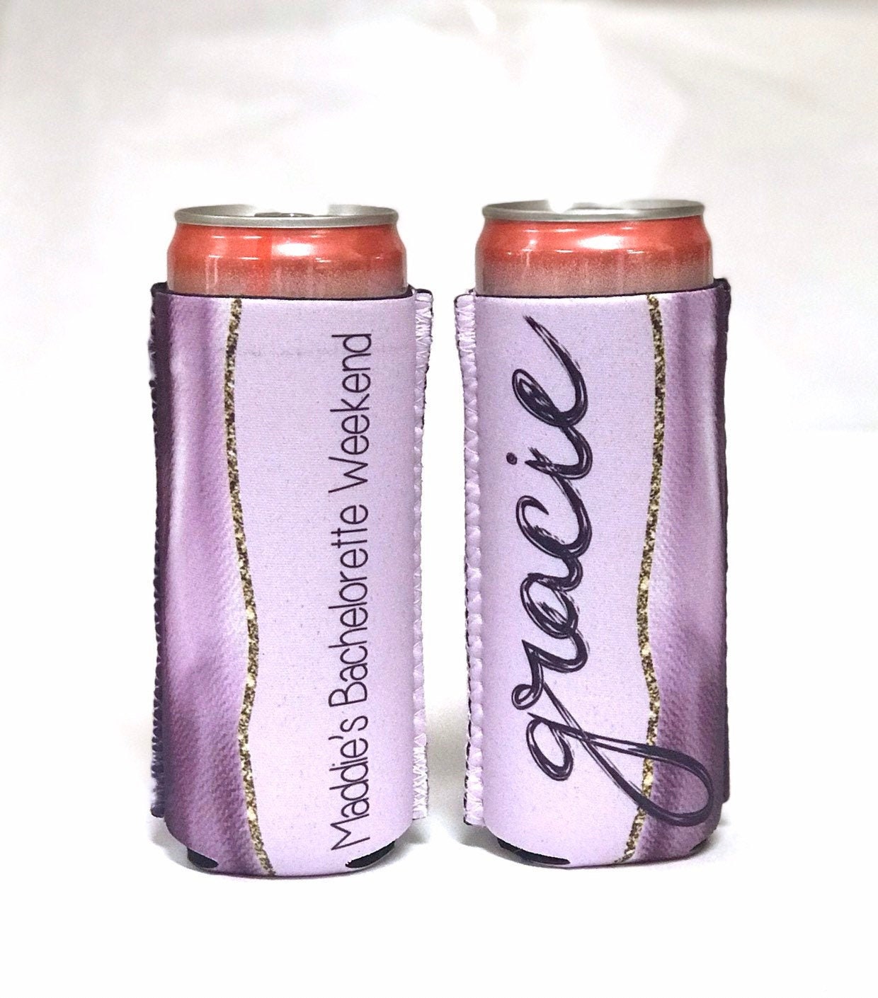 Slim party huggers. Skinny can party favors. Personalized | Etsy
