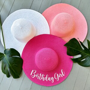 Beach Party Hat | Birthday Girl Hat | Birthday Favors | Bride Beach Hat ...