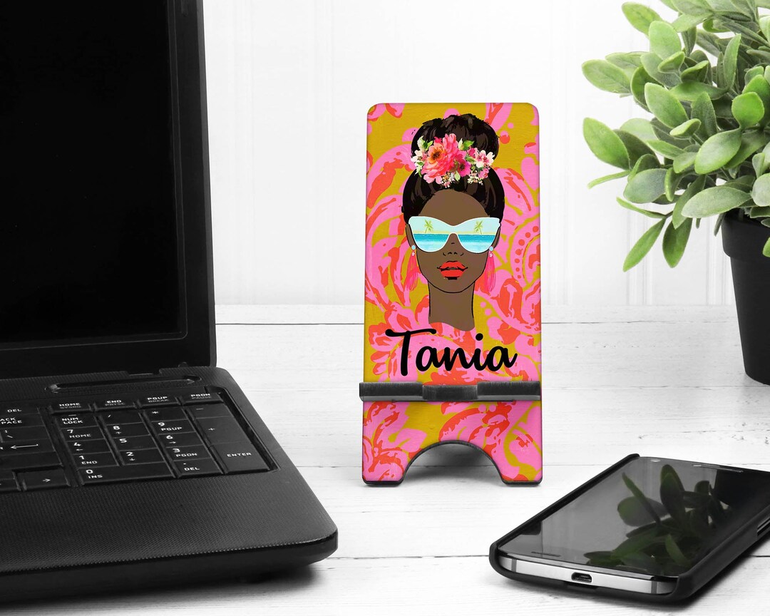 Damask Girl Cell Phone Stand. Personalized Phone Stand, - Etsy