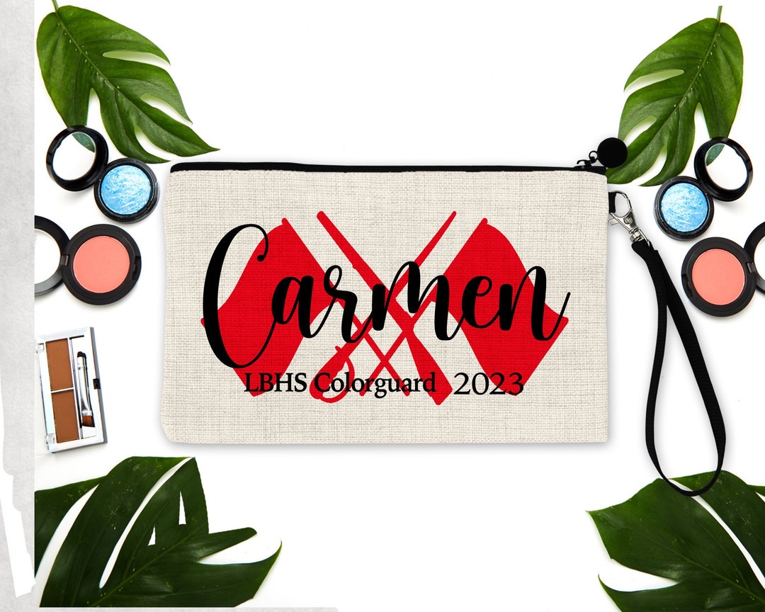 Color Guard Linen Personalized Make up Bag. Custom Color Guard Bag ...