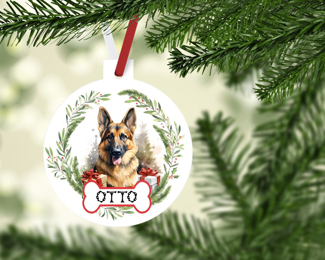 German Shepherd Ornament. Custom German Shepherd Gift. Personalized ...