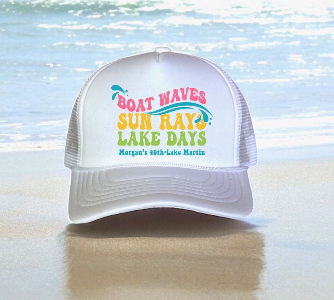 Lake Trucker Hat | Lake Bachelorette Party Hats | Birthday Party Hat ...