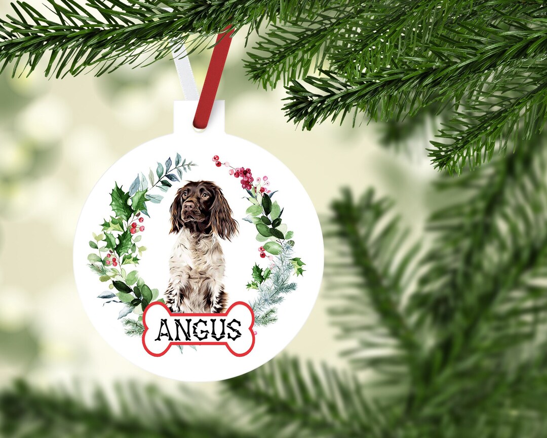 Brittany Spaniel Ornament. Personalized Spaniel Present. Custom ...
