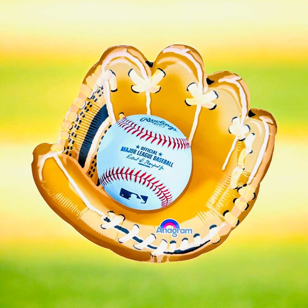 Large Baseball Mitt Balloon |25" Baseball Foil Balloon | Boys Birthday ...