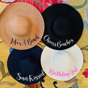 Beach Party Hat |birthday Girl Hat |birthday Favors | Birthday Beach ...