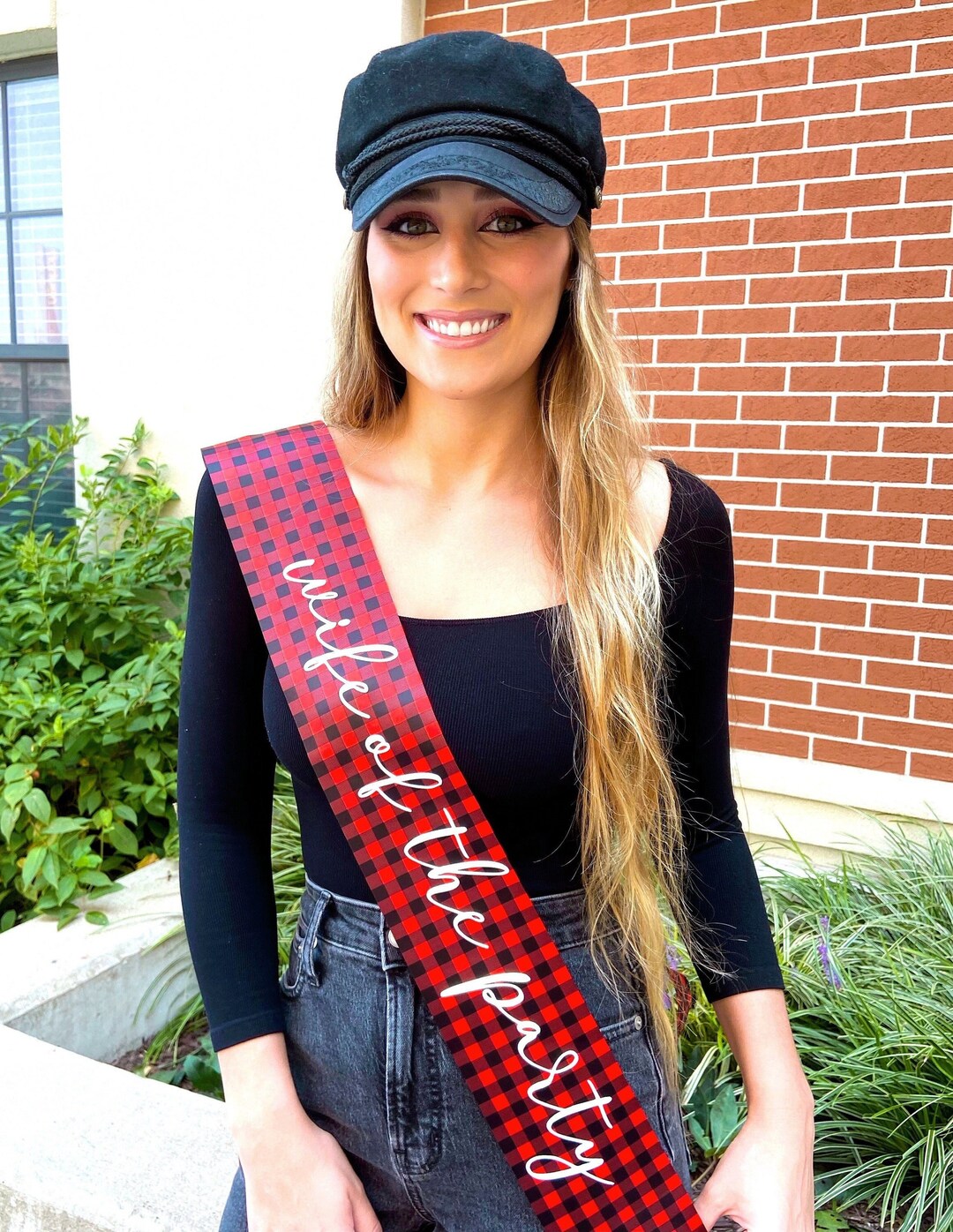 Red Plaid Satin Sash. Bride to Be Glitter Sash. Bridal Shower ...