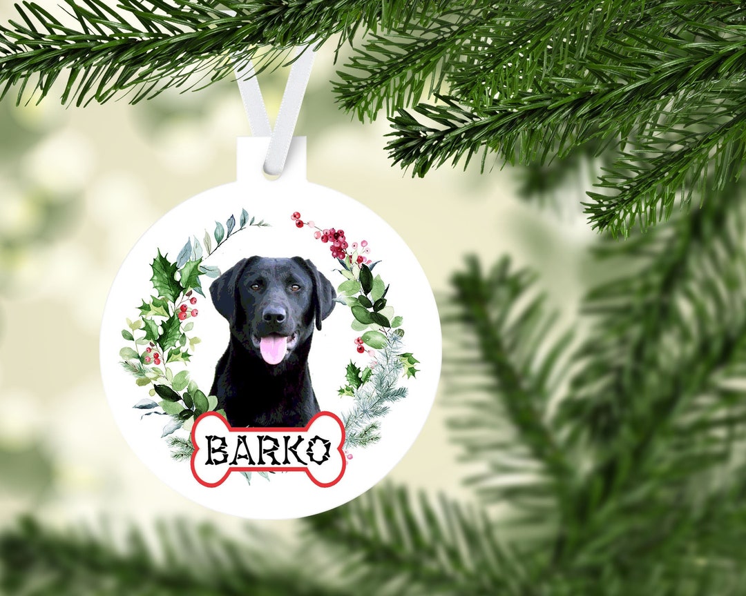 Black Lab Ornaments. Personalized Black Lab Gift Labrador Retriever ...