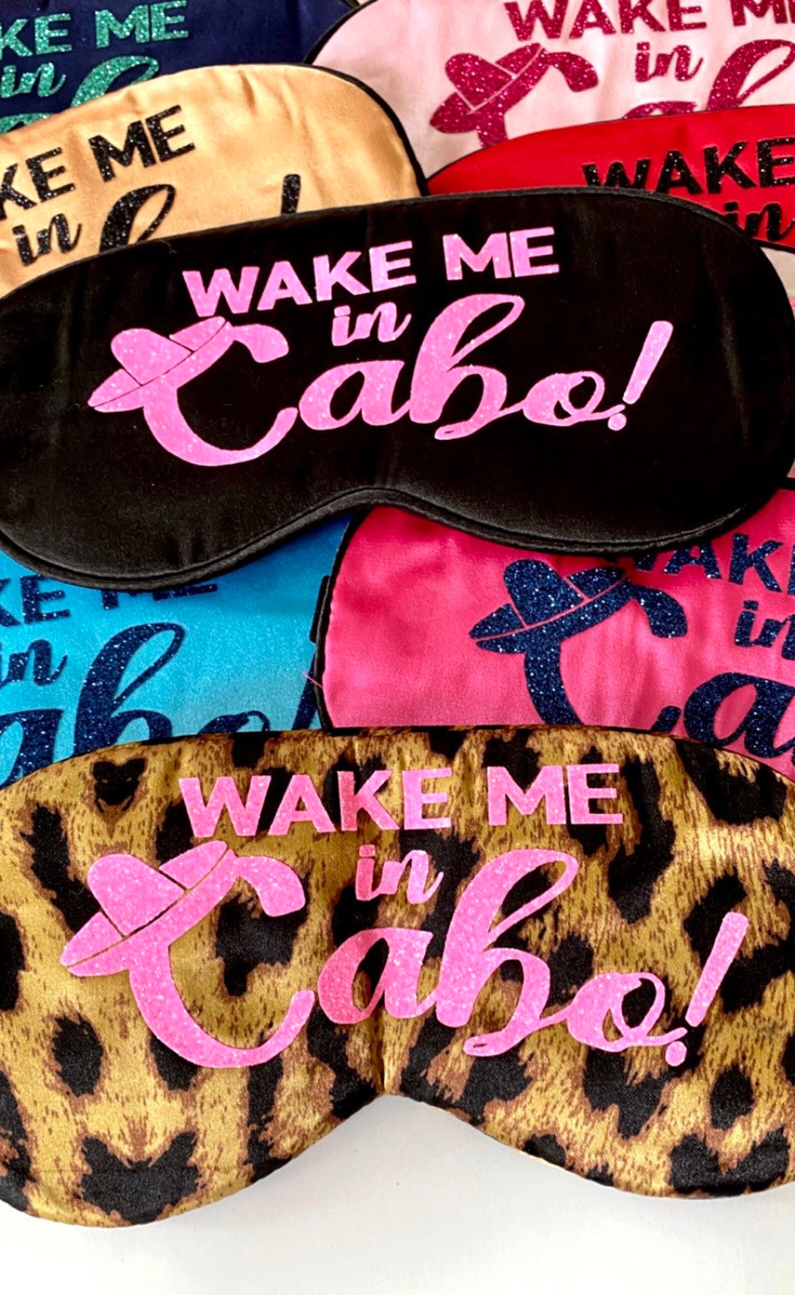 Glitter Cabo Sleep Mask Great Cabo Bachelorette or Birthday - Etsy