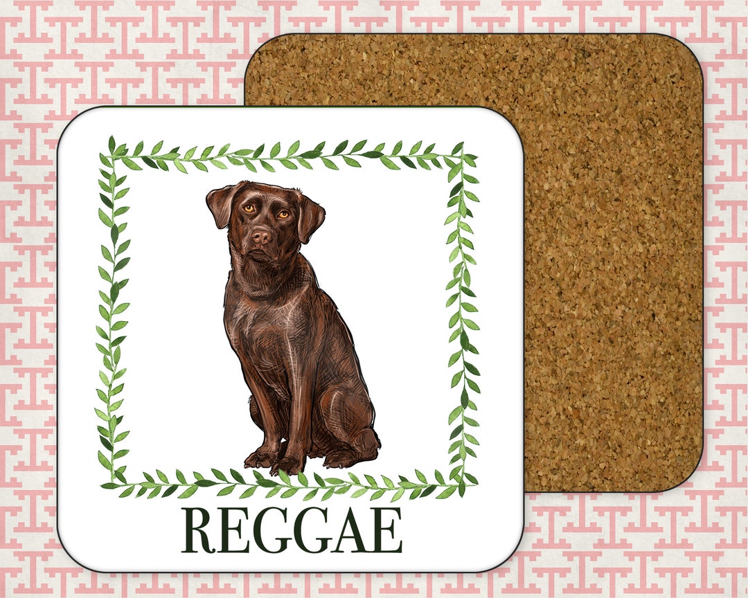Chocolate Lab Coasters. Custom Chocolate Lab Gifts - Etsy