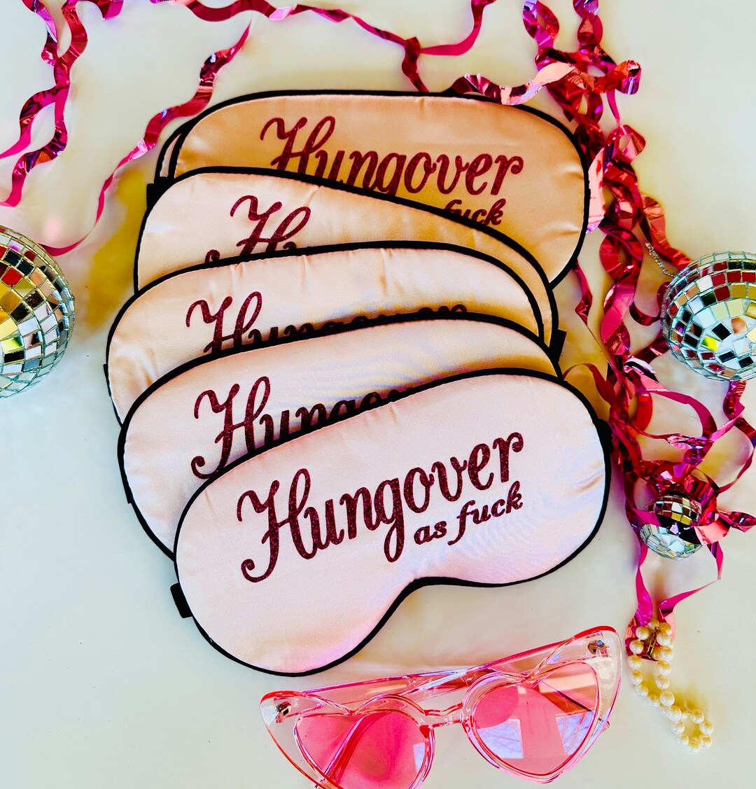 Hungover AF Sleep Mask! Bachelorette or Birthday Party FAVORS. Hangover ...