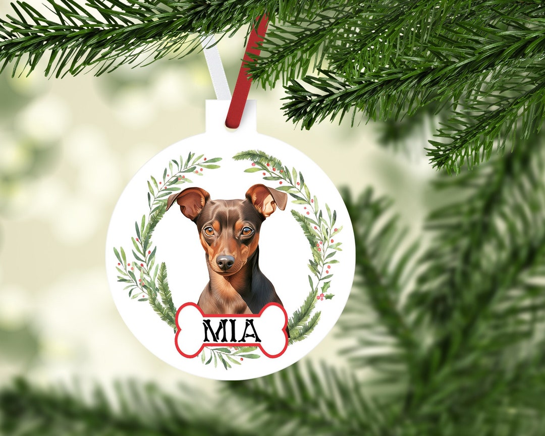 Miniature Pinscher Ornaments. Custom Mini Pin Ornament. Pinscher Puppy ...