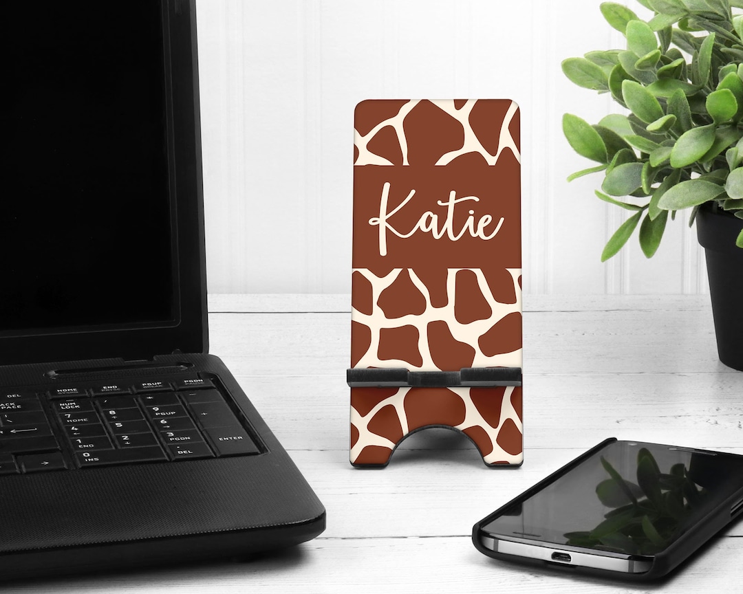 Giraffe Phone Stand. Personalized Giraffe Themed Gift! - Etsy