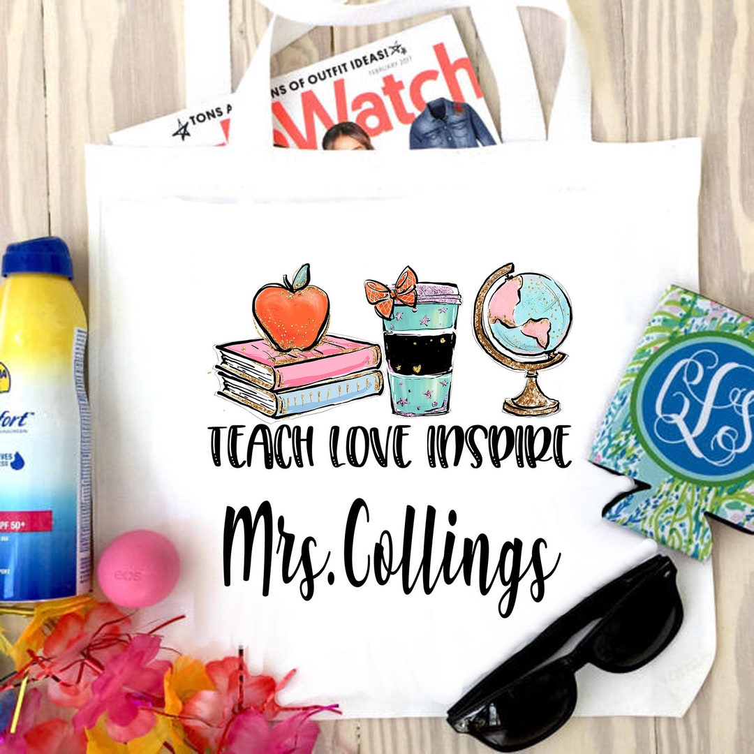 Teacher Tote Bag. Student Teacher Present! Personalized Teacher Gift ...