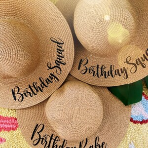 Beach Party Hat | Birthday Girl Hat | Birthday Favors | Bride Beach Hat ...