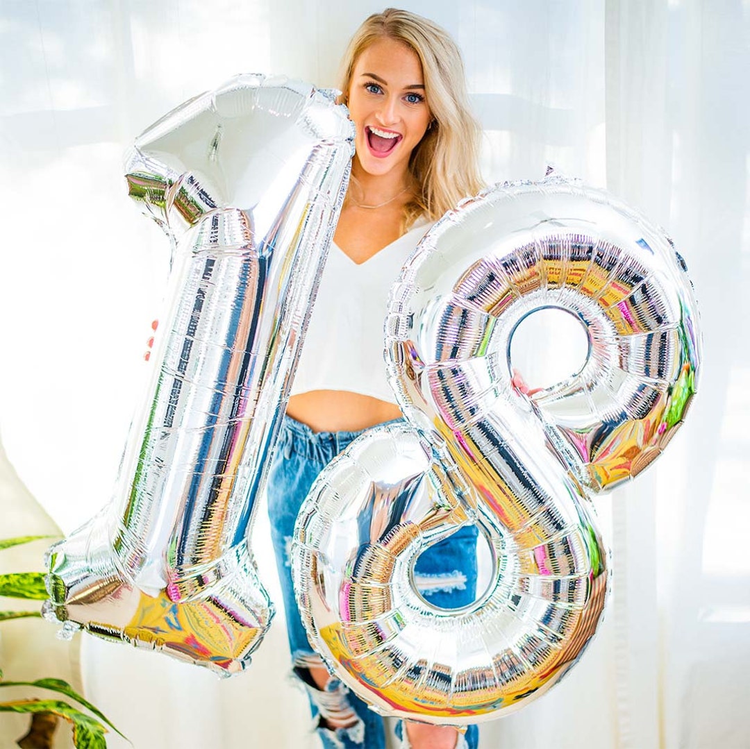 Number Balloons | Birthday Party Decoration | Large 34" Foil Birthday ...