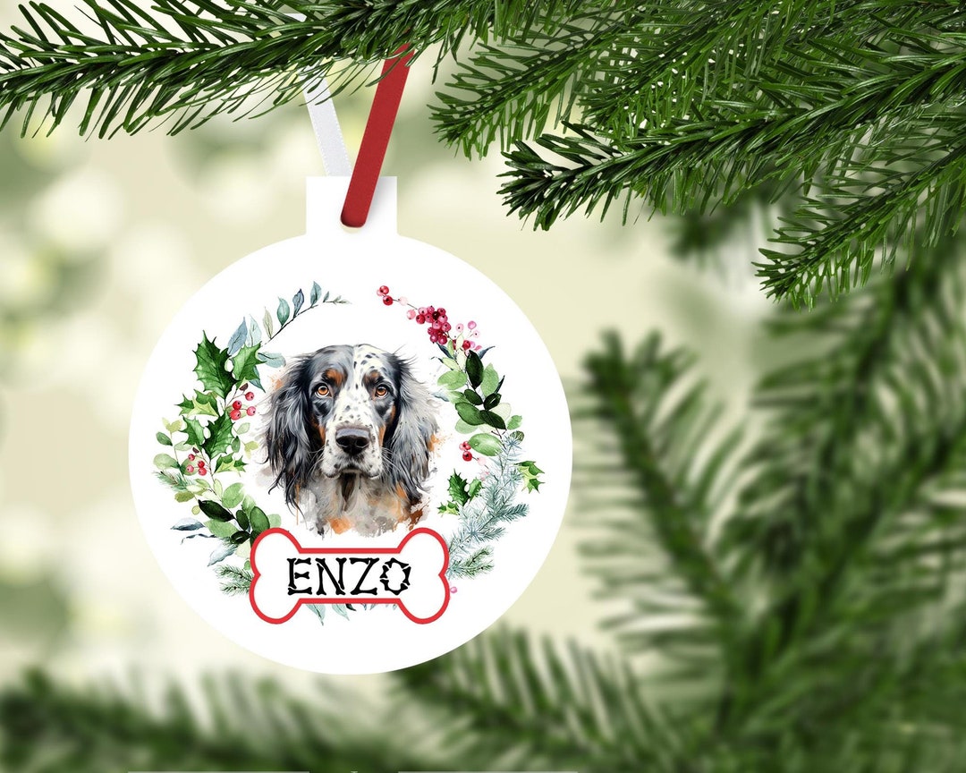 English Setter Ornaments. Custom English Setter Gift. Personalized ...