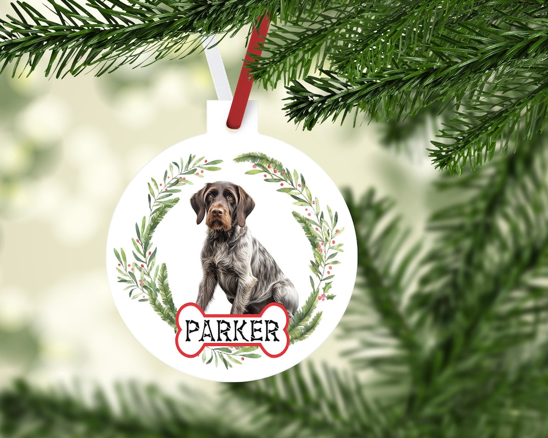 German Wirehair Pointer Ornament. Custom German Wirehair Pointer Gift ...