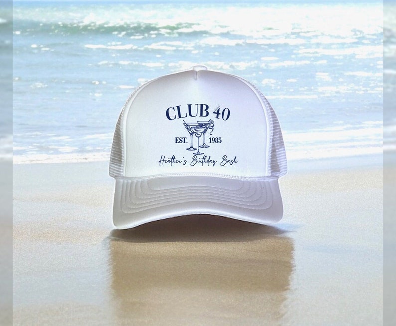 Social Club Trucker Hats | Beach Birthday Hat | Beach Bachelorette or ...