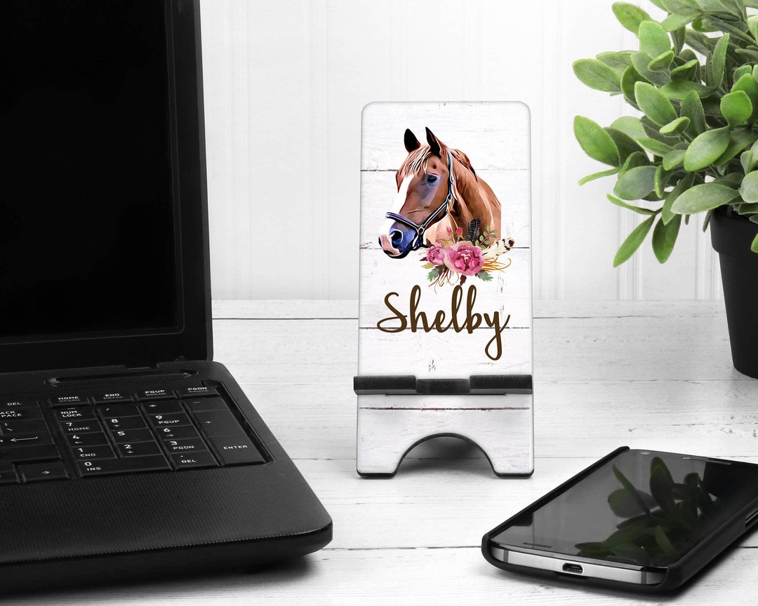 Horse Cell Phone Stand. Equestrian Cell Phone Stand, Personalized Horse Gift, Horse Lover Gift ...