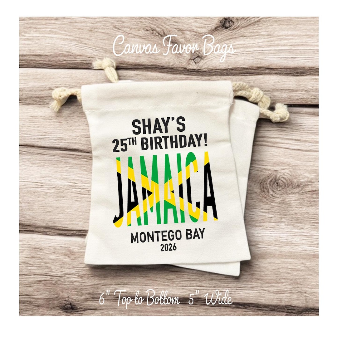 Jamaica Vacation Favor Bags. Jamaica Bachelorette or Girls Weekend ...