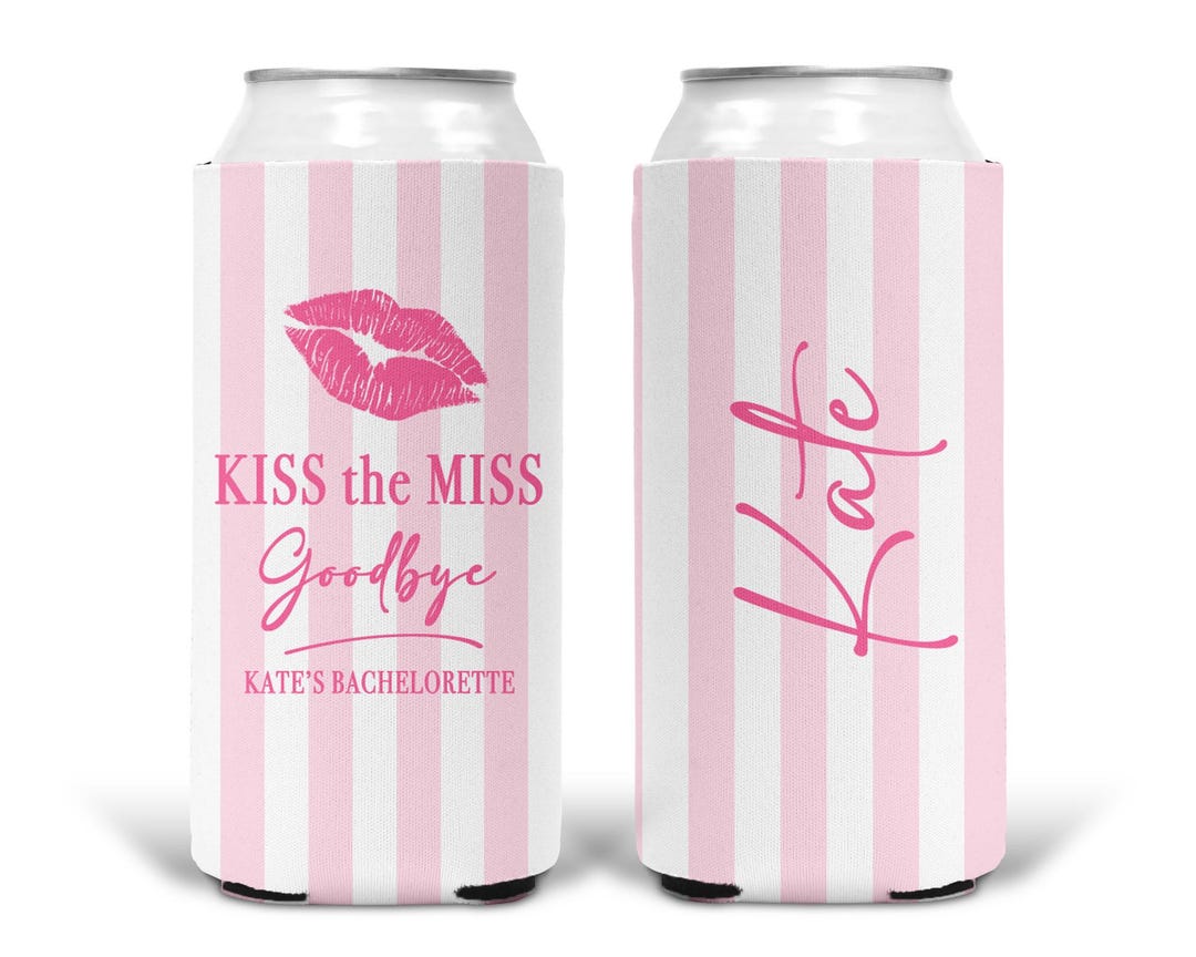 Kiss the Miss Goodbye. Bachelorette Party Gifts. Personalized Party ...