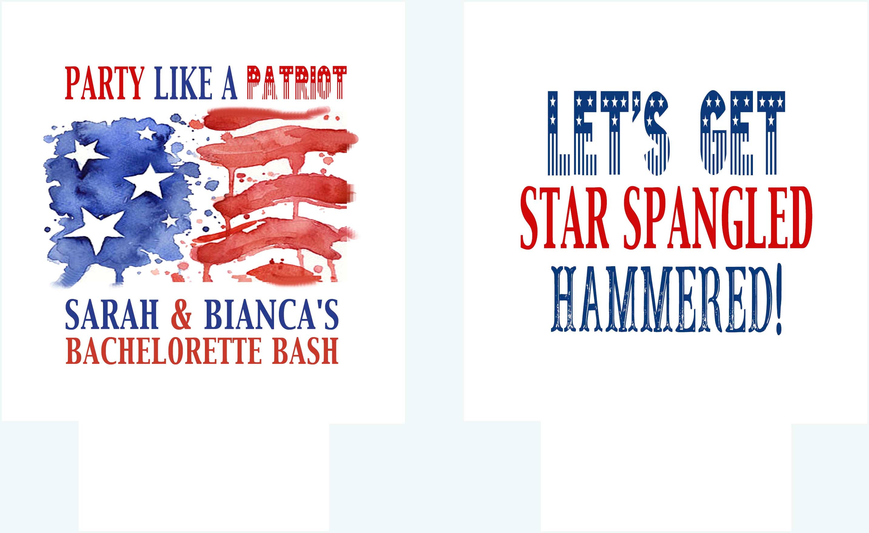 USA Stars and Stripes Party Huggers. USA Birthday Coolies | Etsy