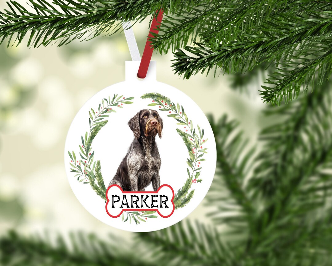 German Wirehair Pointer Ornament. Custom German Wirehair Pointer Gift ...
