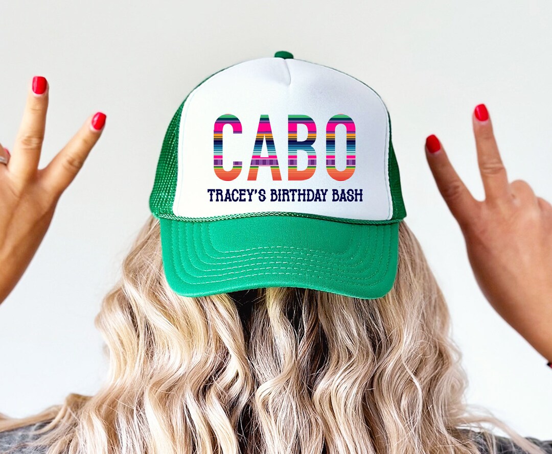 Cabo Party Hats | Cancun Bachelorette Party Hats | Tulum Vacation Hat ...
