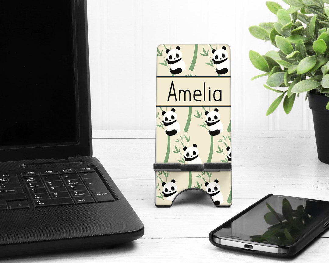 Panda Phone Stand. Personalized Panda Phone Stand, Custom Panda Theme ...