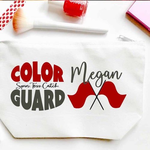 Color Guard Personalized Make up Bag. Custom Flag Core Bag. - Etsy
