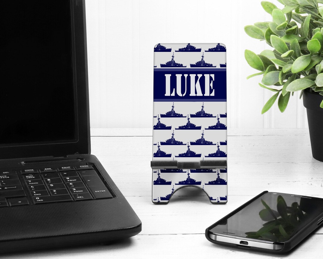 Navy Cell Phone Stand. Naval Theme Phone Stand, Great Navy Gift. Custom ...