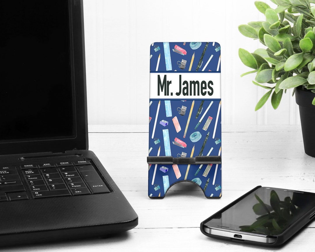 Teacher Cell Phone Stand. Custom Teacher's Gift! Personalized Male ...