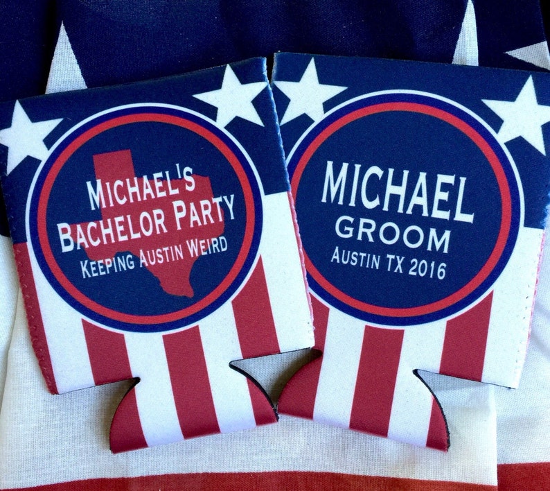 America Party Huggers. 'merica Birthday Coolies Bachelor | Etsy