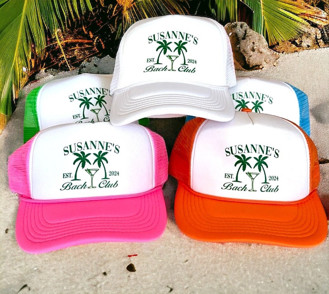 Bach Club Party Hat | Beach Bachelorette Trucker Hats | Last Toast on ...