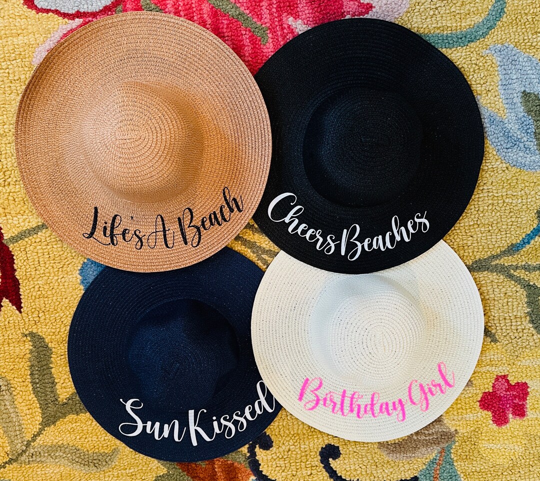 Beach Party Hat Birthday Girl Hat Birthday Favors Bride Beach Hat Dirty ...