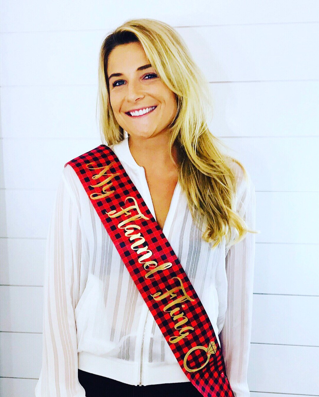 Plaid 4" Satin Sash. Plaid Birthday or Bride to Be Sash. Bachelorette ...