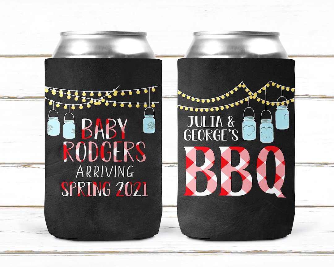 Baby Q Baby Shower Drink Insulators. BBQ Party Favors. Baby Shower ...