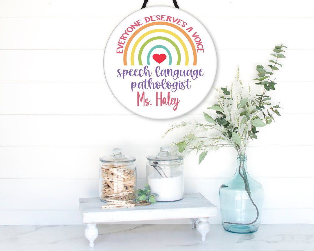 Speech Pathologist Personalized Sign. Speech Pathologist Gift Perfect ...