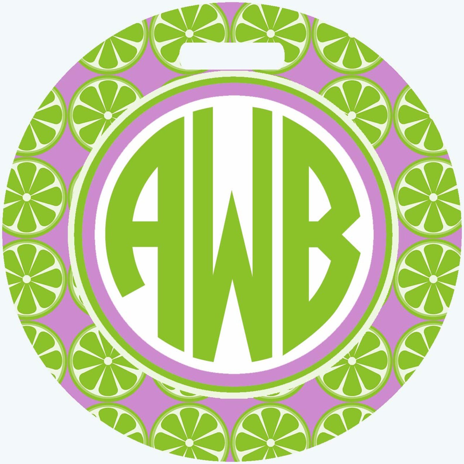 Lime Slices Monogrammed Bag Tags. Baby or Birthday Gift. Great - Etsy