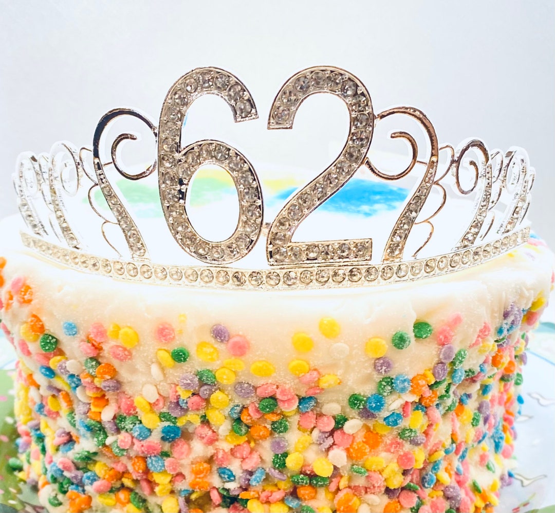 62 Birthday Tiara, Birthday Headband, 62 Birthday Party Tiara, 62 ...