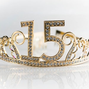 15th Birthday Tiara, Quinceañera Crown, 15 Crown, Quince Party ...